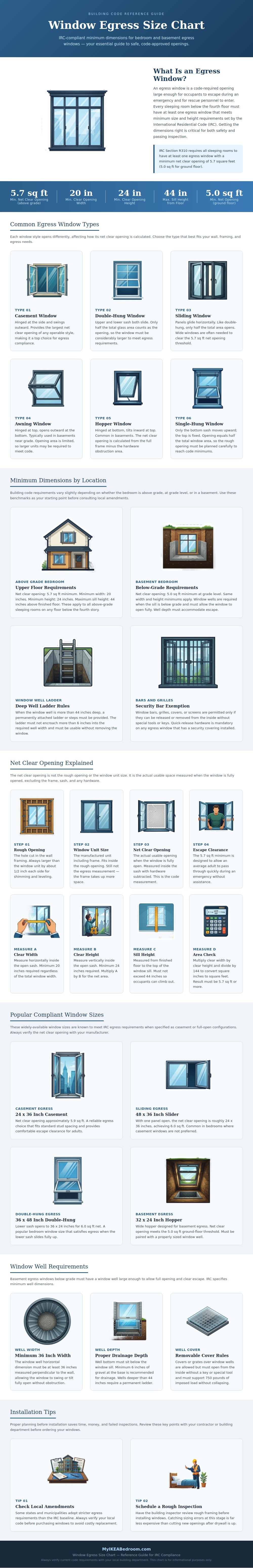 Window Egress Size Chart - MyIKEABedroom